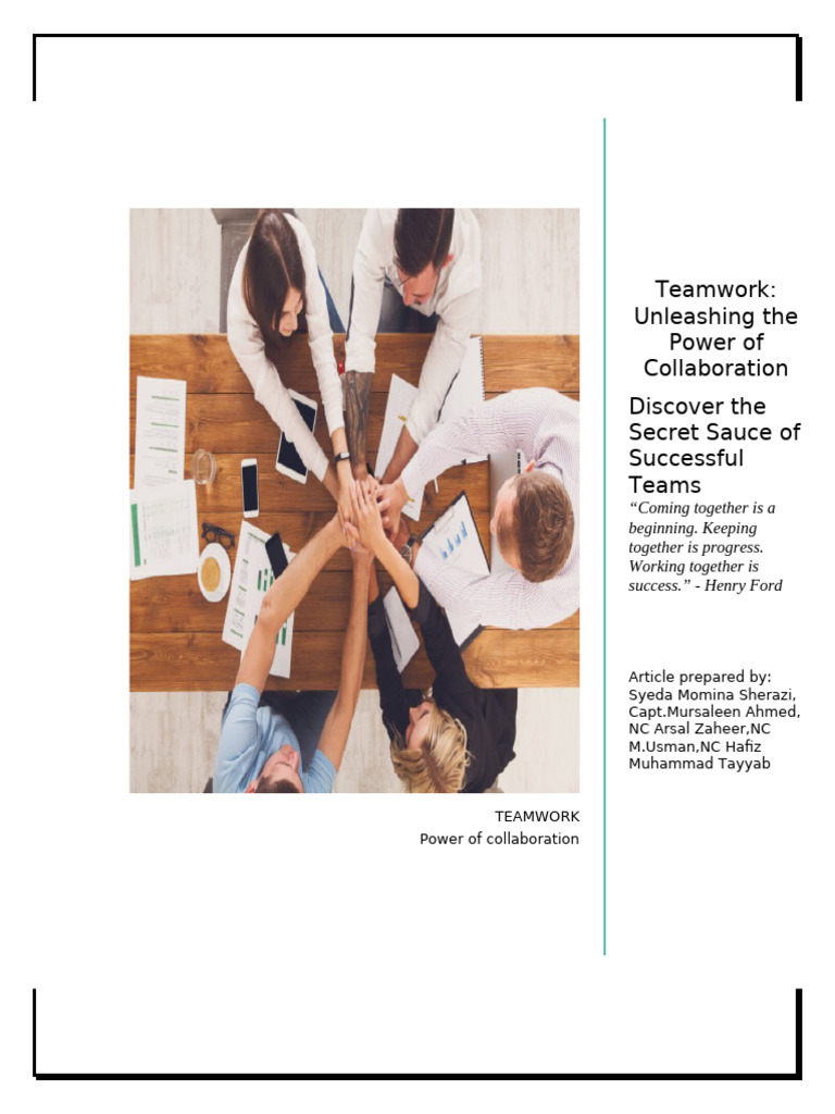 Teamwork | PDF | Collaboration | Honey Bee