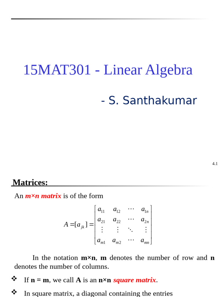 L2 - Linear Algebra - Matrices | PDF | Matrix (Mathematics) | Functions ...