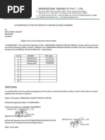 Company Sim Card Authorization Letter Complete | PDF | Videotelephony ...