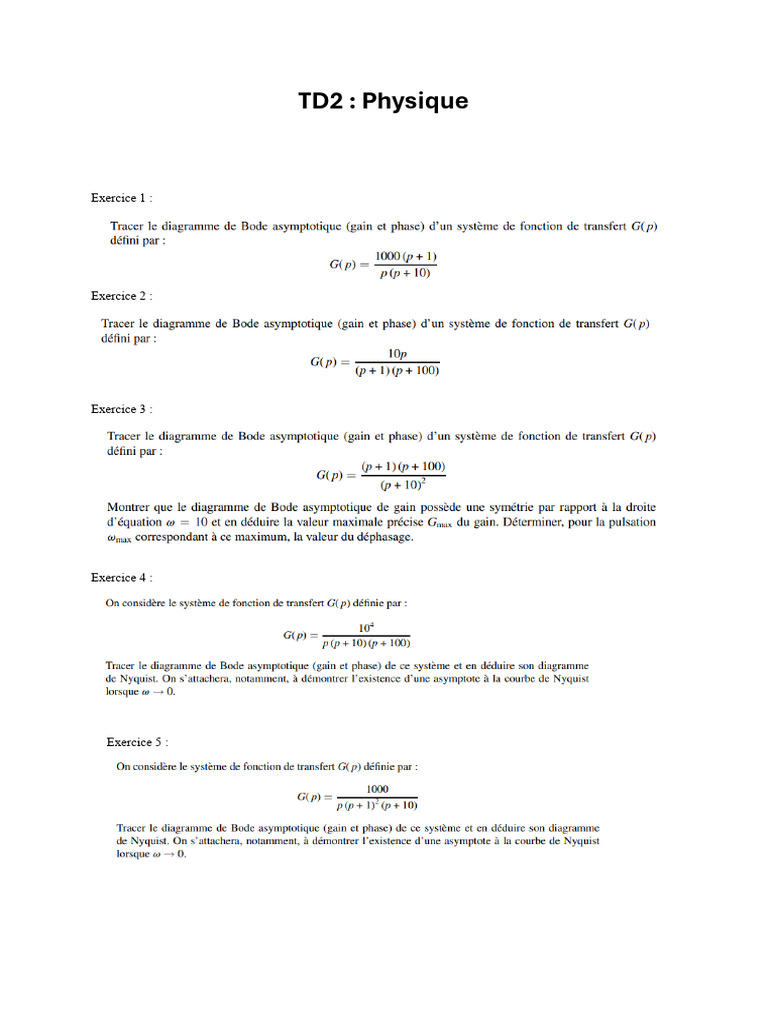 TD2 Physique | PDF