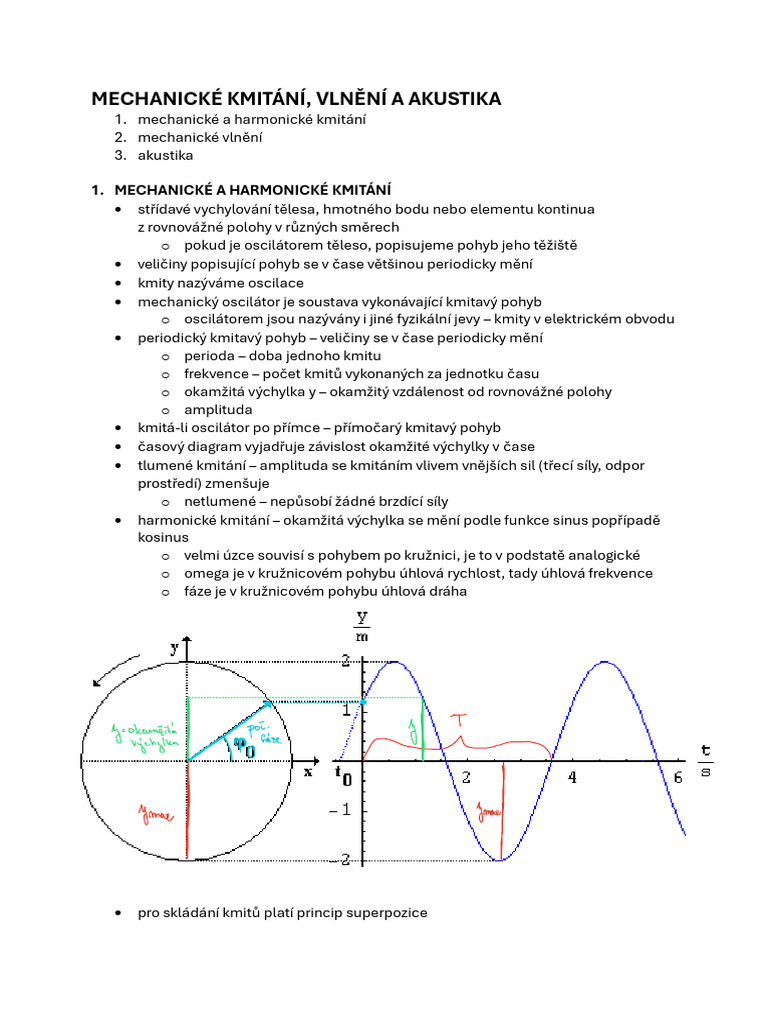 Mechanické Kmitání A Vlnění | PDF