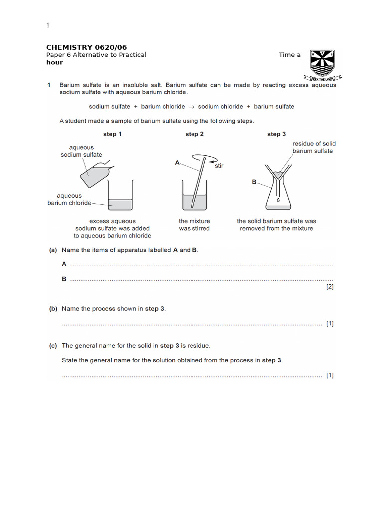 Paper 6 ATP CHEM | PDF