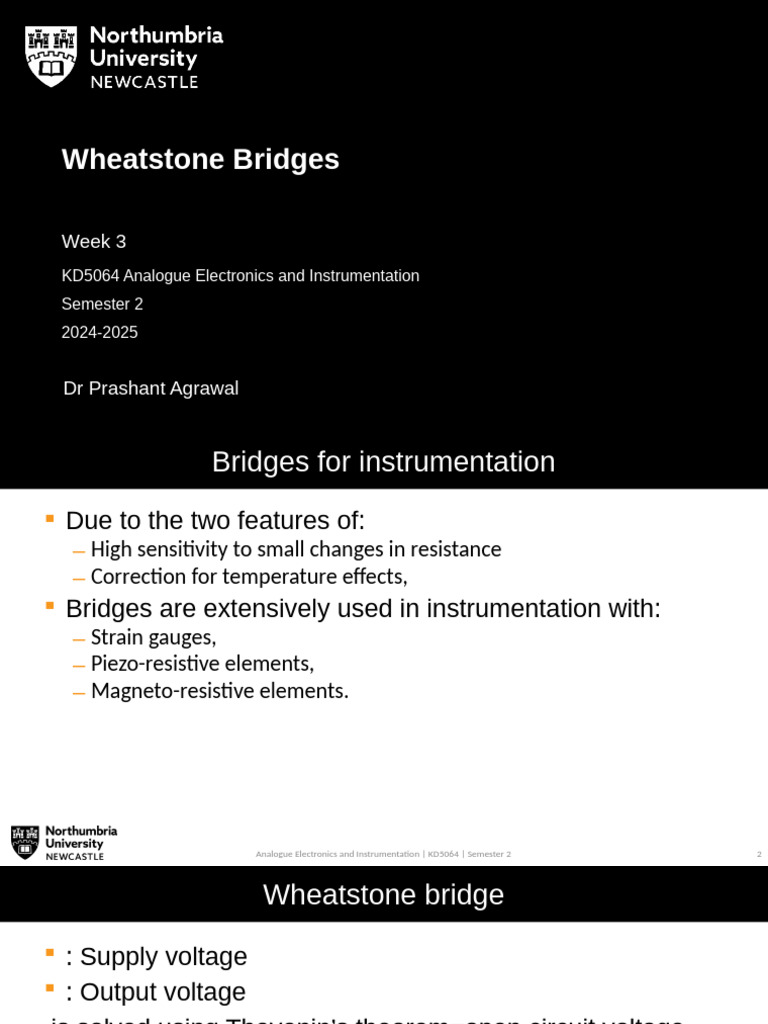 KD5064 Week3-Wheatstone 2024 2025 | PDF | Electrical Engineering | Computer Engineering