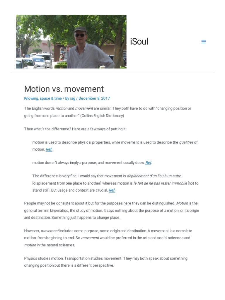 Motion vs. Movement - ISoul | PDF