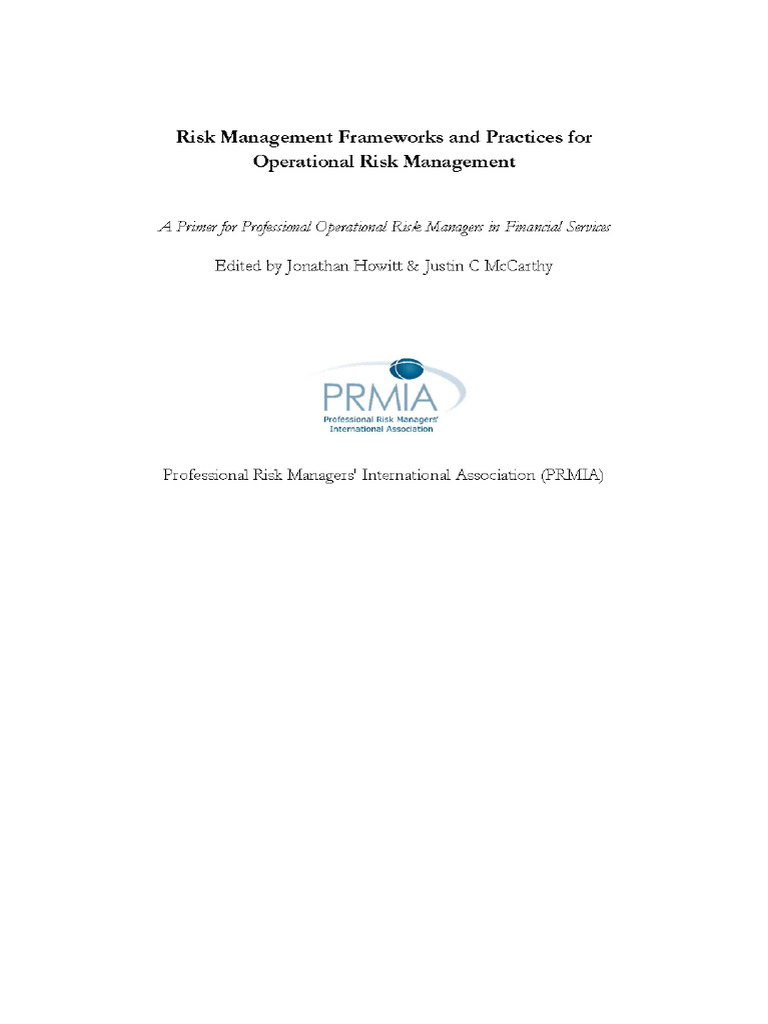 Risk Management Frameworks and Practices For ORM - Chapter 4 - Compliance Risk Frameworks | PDF