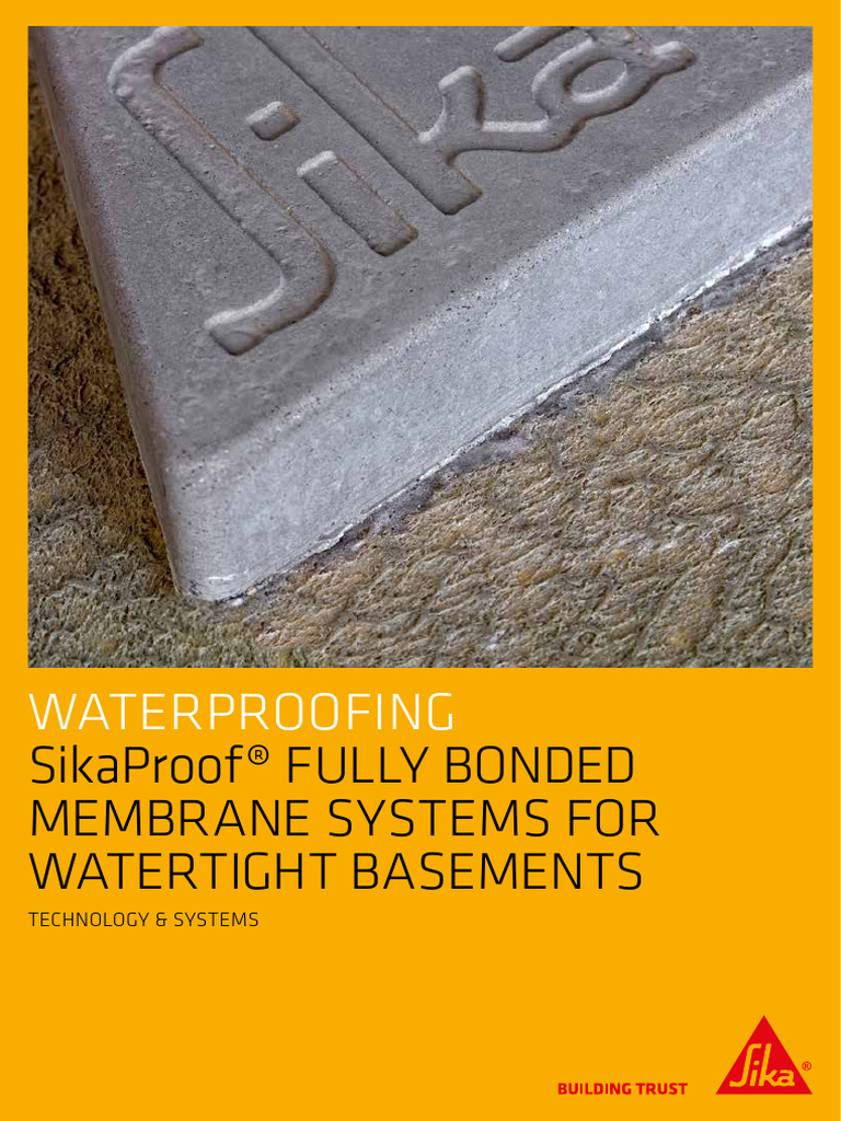 Glo Sika Sikaproof Fully Bonded Waterproofing Membranes Watertight ...