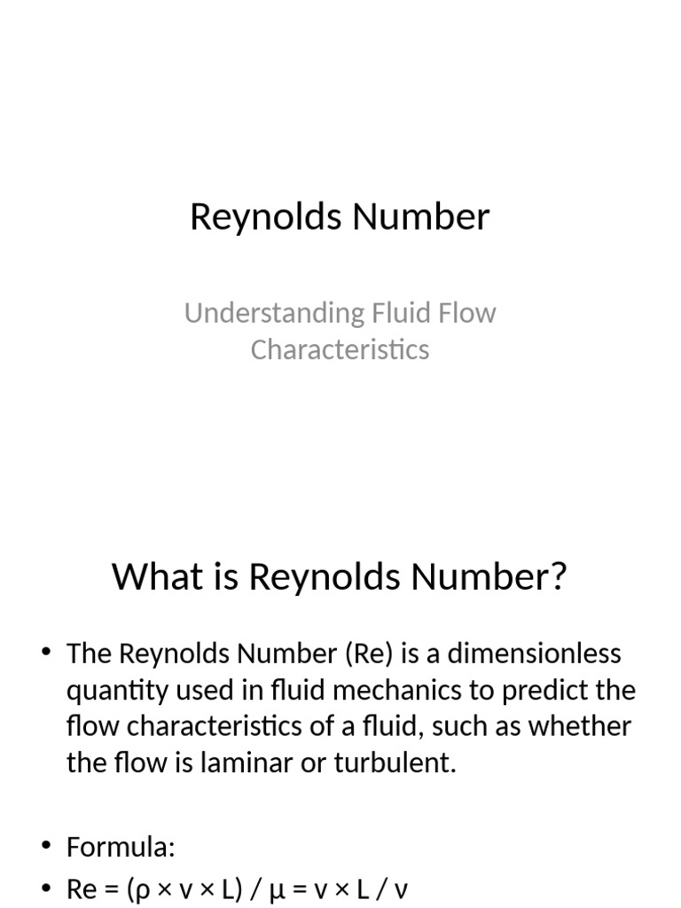 Reynolds Number Presentation | PDF