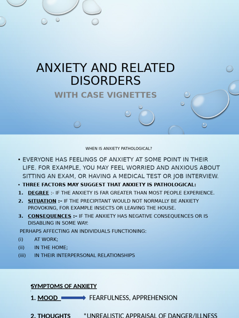 Understanding Anxiety Disorders and Cases | PDF | Anxiety | Obsessive ...