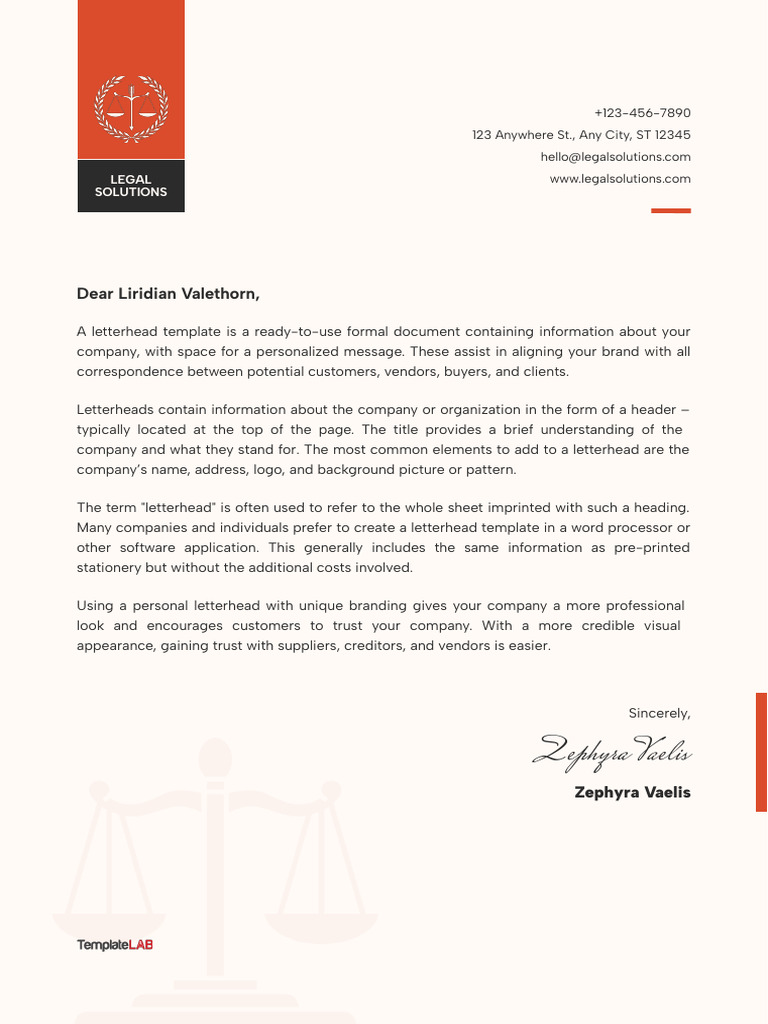 Professional Legal Letterhead Guide | PDF