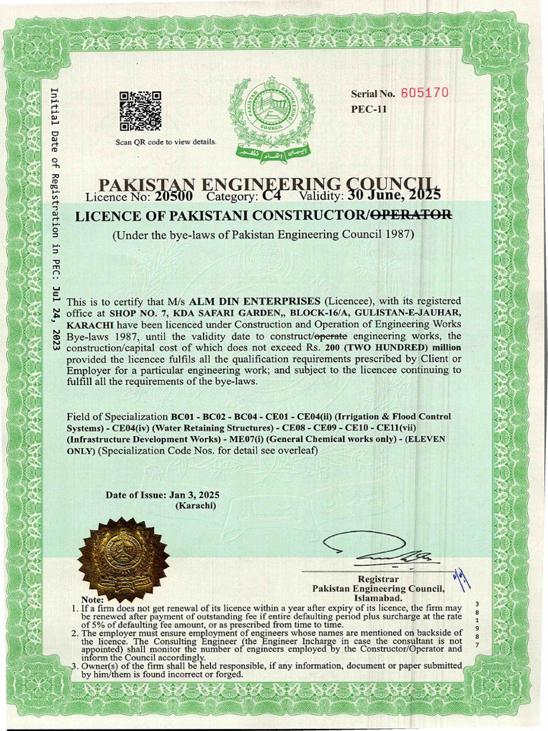 Alm Din Enterprises License | PDF
