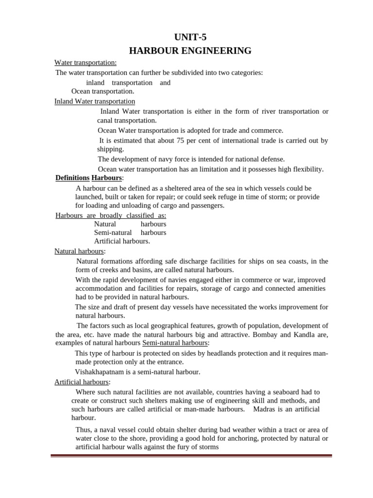 HARBOUR_ENGINEERING | PDF | Anchor | Port