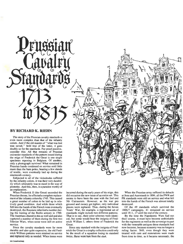 Prussian Cavalry Standards Explained | PDF | Cavalry | Military Forces