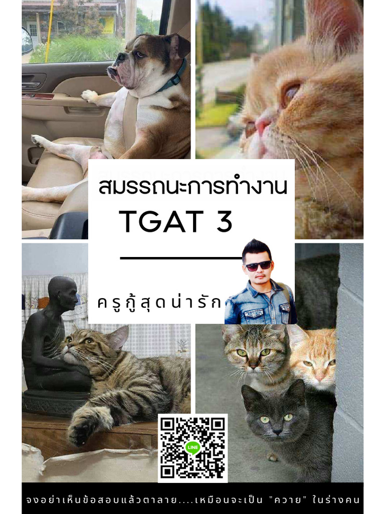 เฉลย Tgat 3 สมรรถนะการทำงานในอนาคต 1 1 | PDF