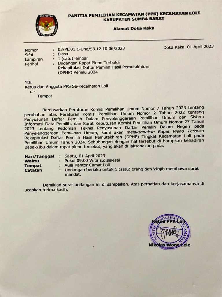 Undangan ke pps | PDF