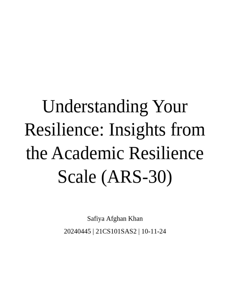 Boosting Academic Resilience Insights | PDF | Psychological Resilience ...
