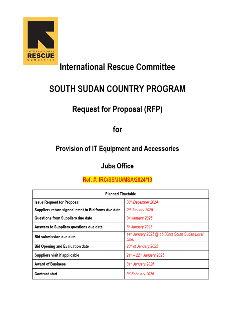 P53 - RFP - Procurement of IT Equipment and Accessories - Rev 2 Final | PDF | Printer (Computing ...