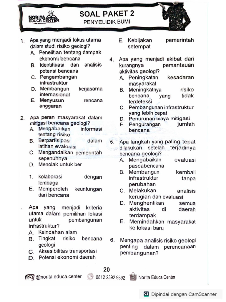 SKB CAT PENYELIDIK BUMI AHLI PERTAMA 2 | PDF