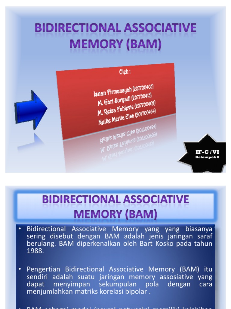 Bidirectional Associative Memory | PDF