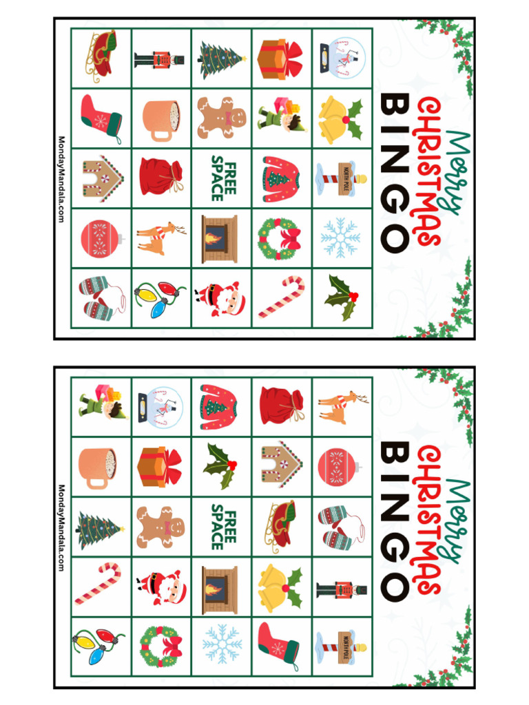 Christmas Bingo 5x5 15 Pages | PDF