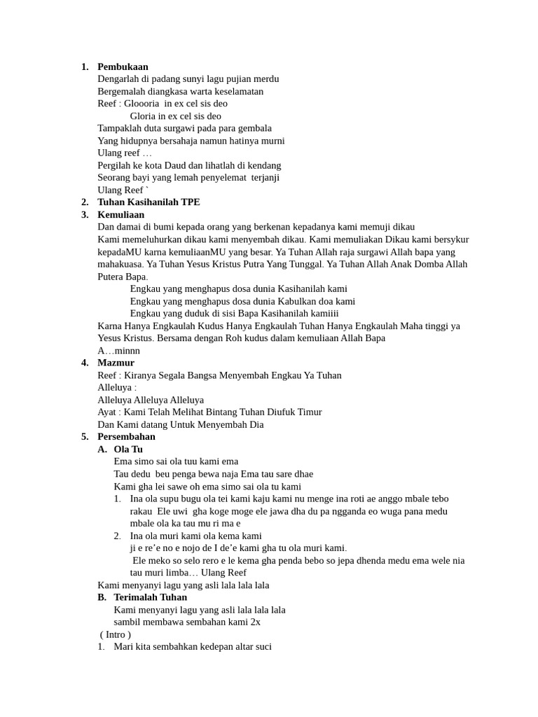 Teks Lagu Sekami | PDF