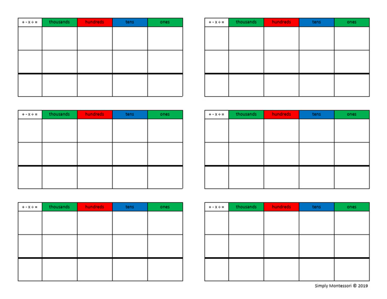 Montessori Math Worksheets Guide | PDF
