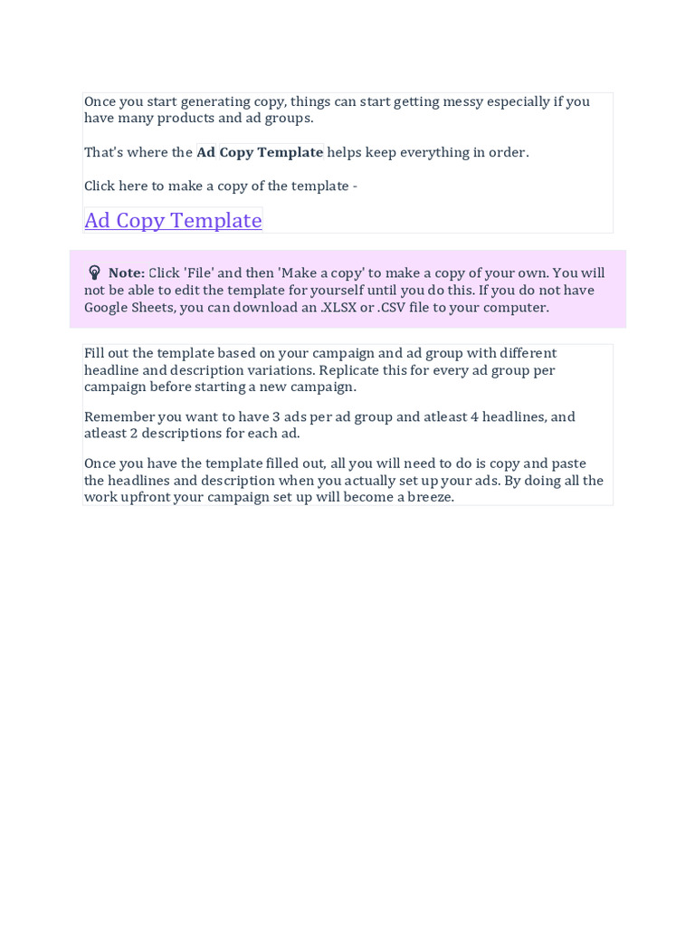 VAWZINE 10. Ad Copy Template | PDF