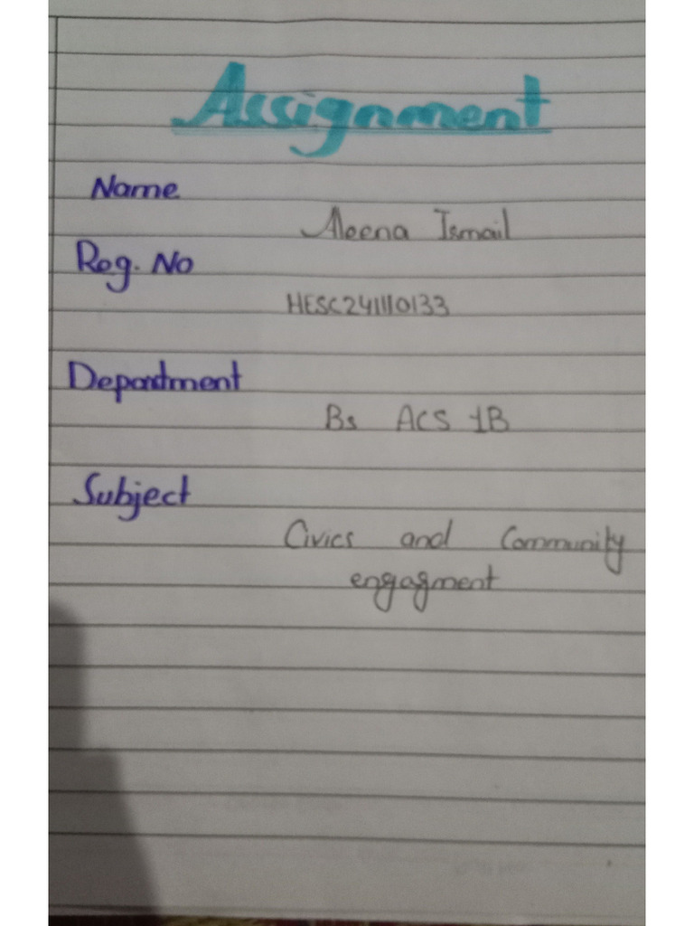 Civics Assignment-1 | PDF