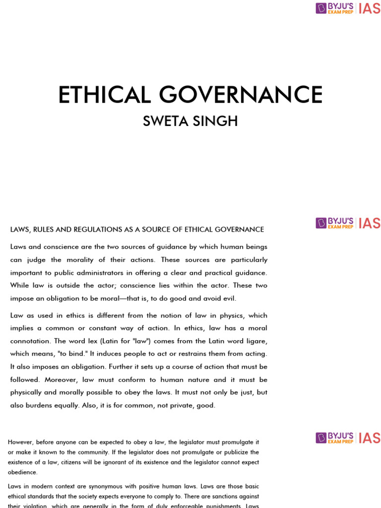 Module 12 Ethical Governance 47 | PDF | Conscience | Morality