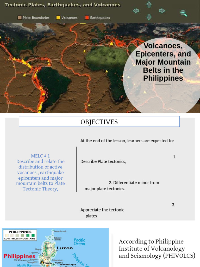 July 31 Volcanoes Epicenters Major Mountain Belts in The Philippines ...