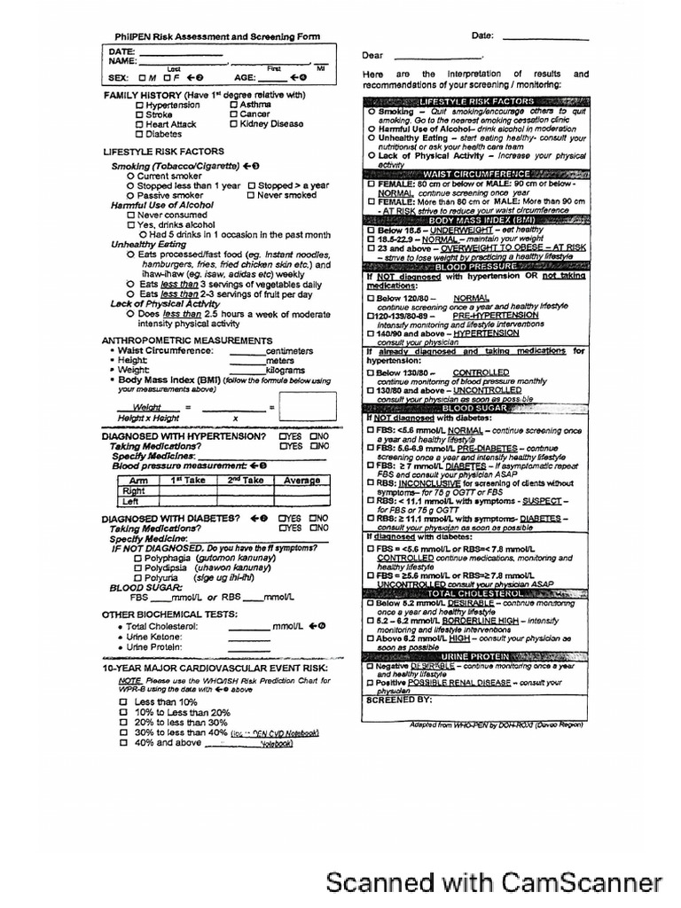 Philpen Risk Assessment Form | PDF