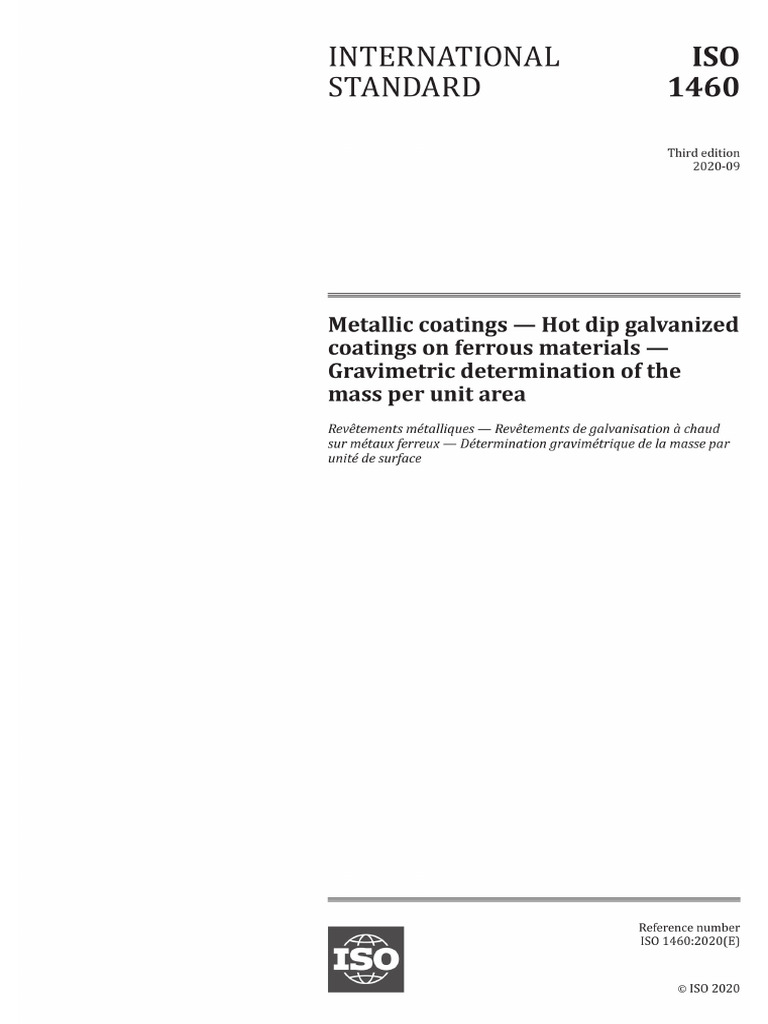 Iso 1460-2020 | PDF