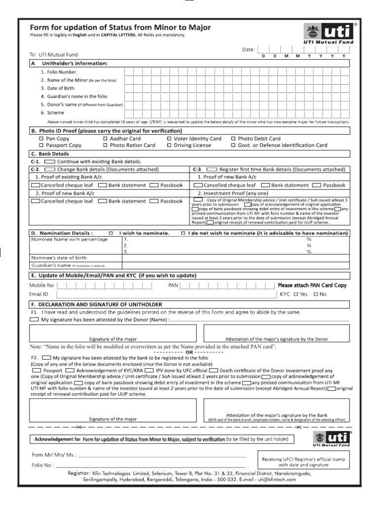 NEW MINOR TO MAJOR FORM | PDF