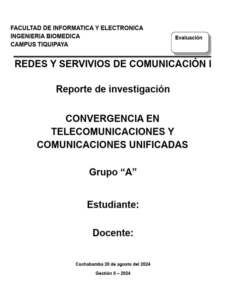 Convergencia en Telecomunicaciones y Comunicaciones Unificadas | PDF ...