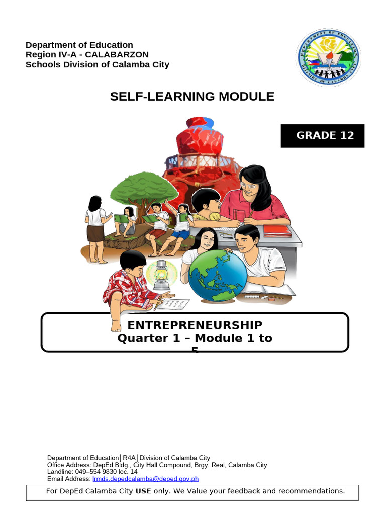 Entrepreneurship g11 Modules 1 5 for Students (8) | PDF ...