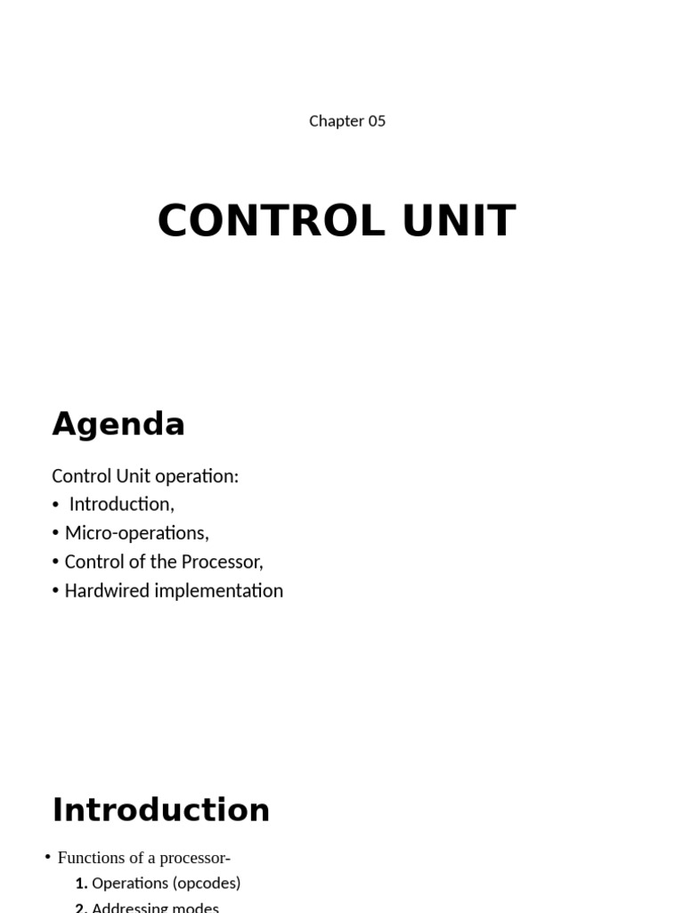 Chap-05a Control Unit Operations | PDF | Central Processing Unit ...