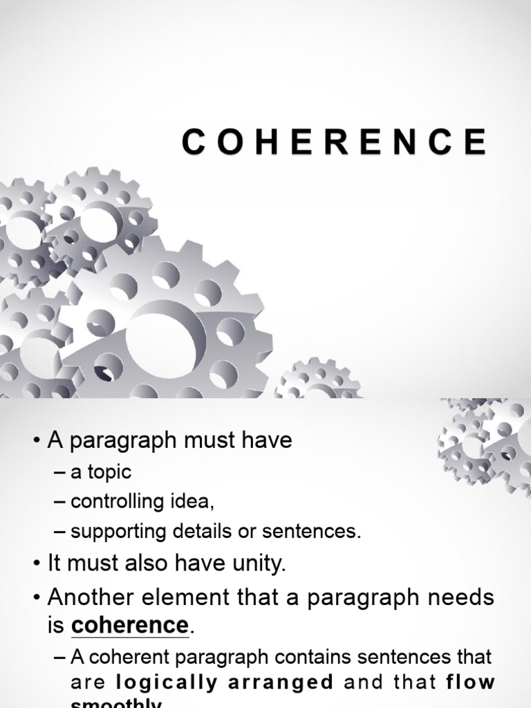 WEEK 2 AND 3 Coherence | PDF | Dormitory