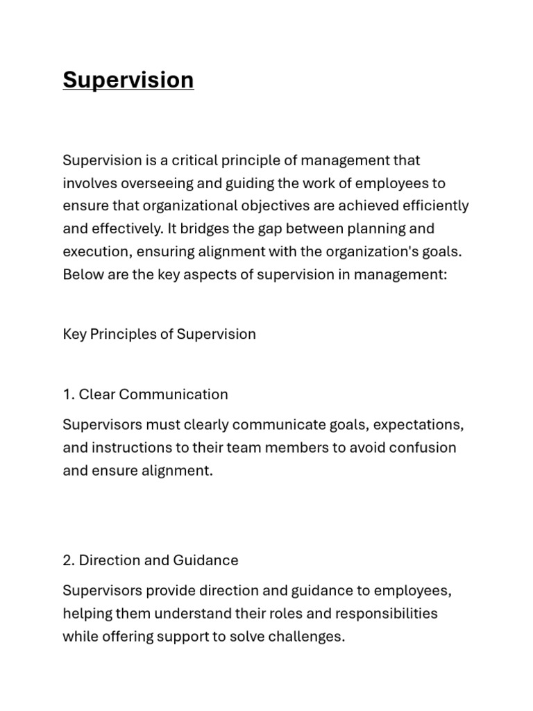 Supervision Pdf Goal Motivation