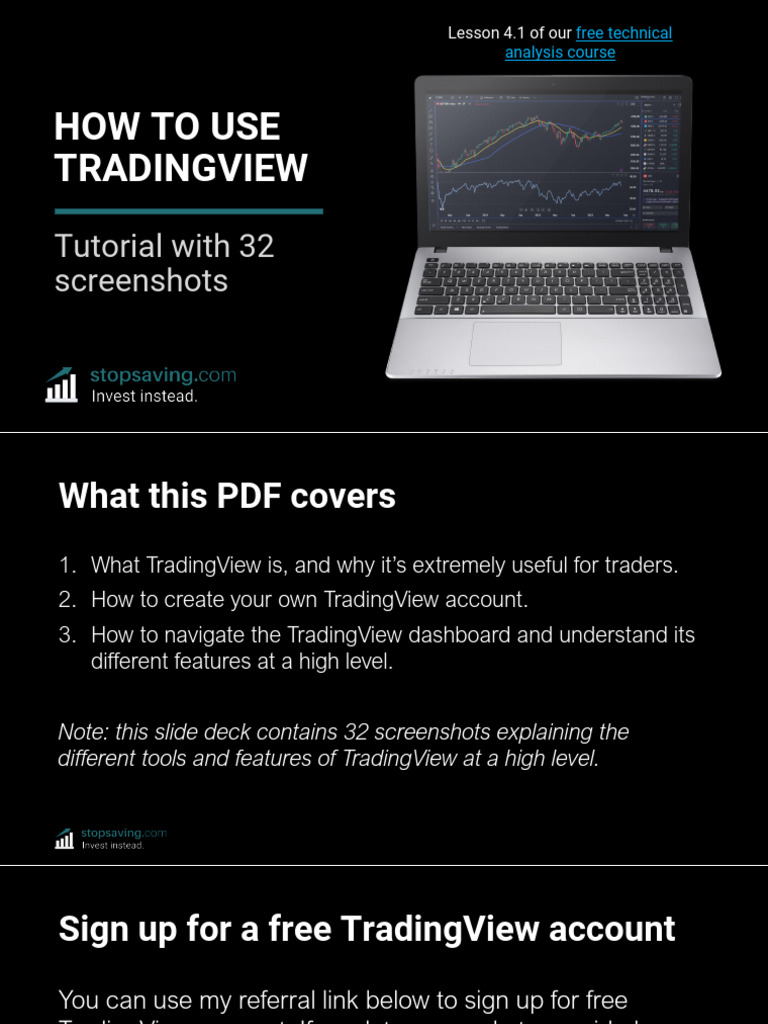 TradingView Tutorial PDF - 32 Screenshots - Stopsavi | PDF | Cursor (User Interface) | Computing
