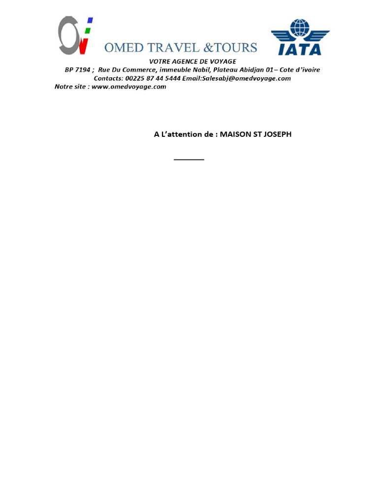 Facture de Vols Abidjan 2025 | PDF | Compagnies aériennes