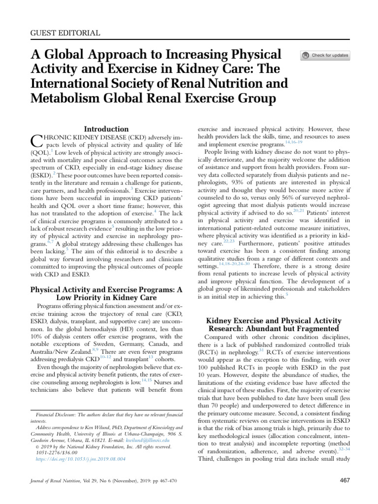 A Global Approach To Increasing Physical Activity | PDF | Chronic ...