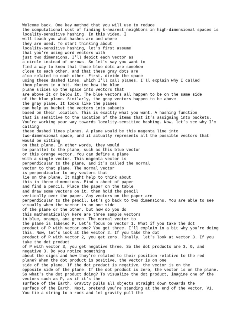 05 - Locality Sensitive Hashing - en | PDF | Euclidean Vector | Space