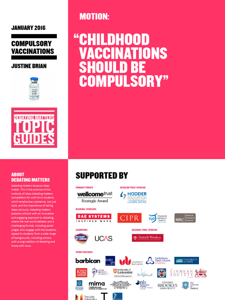 Compulsory Childhood Vaccinations Debate | PDF | Vaccination | Medicine