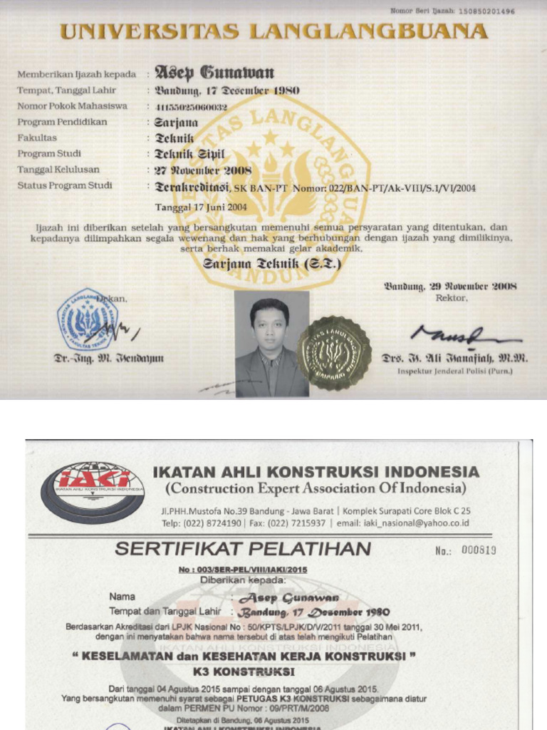 Petugas K3 Asep Gunawan | PDF