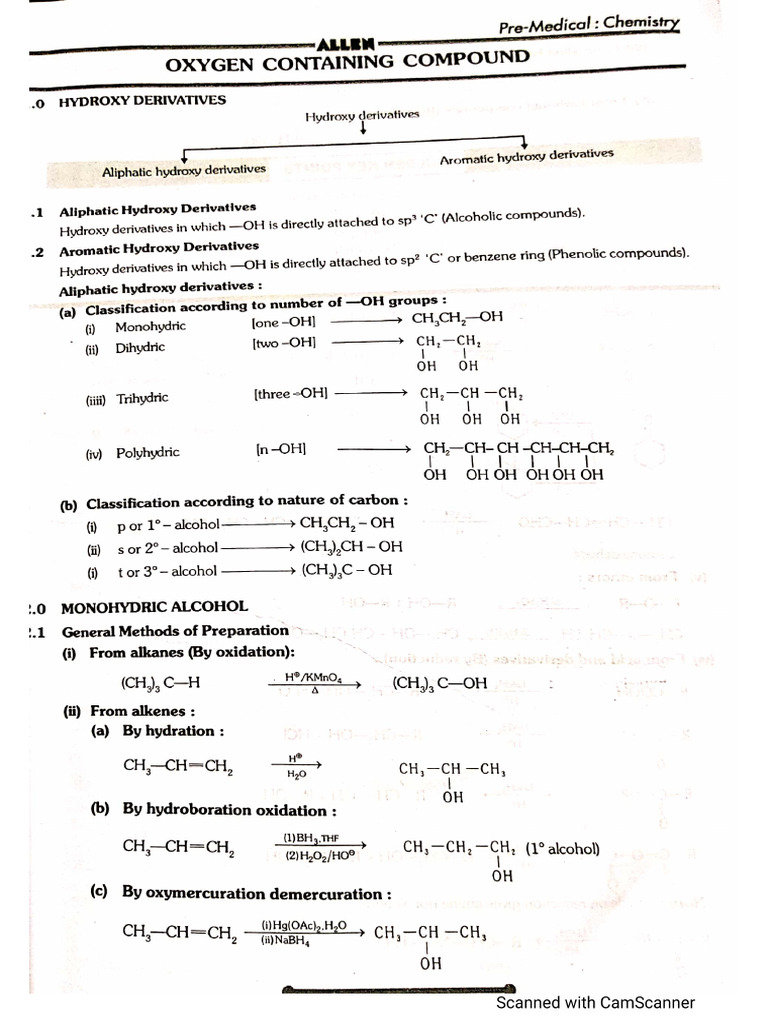 Alcohol Notes Gpc | PDF