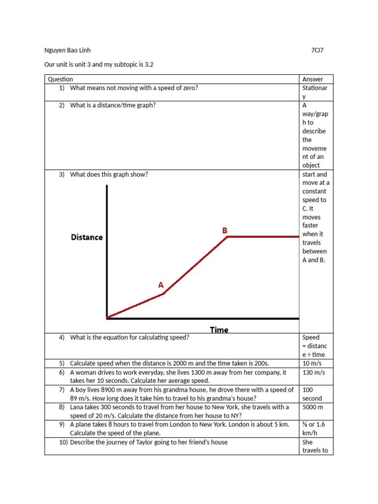 question and answer | PDF | Speed | Spacetime