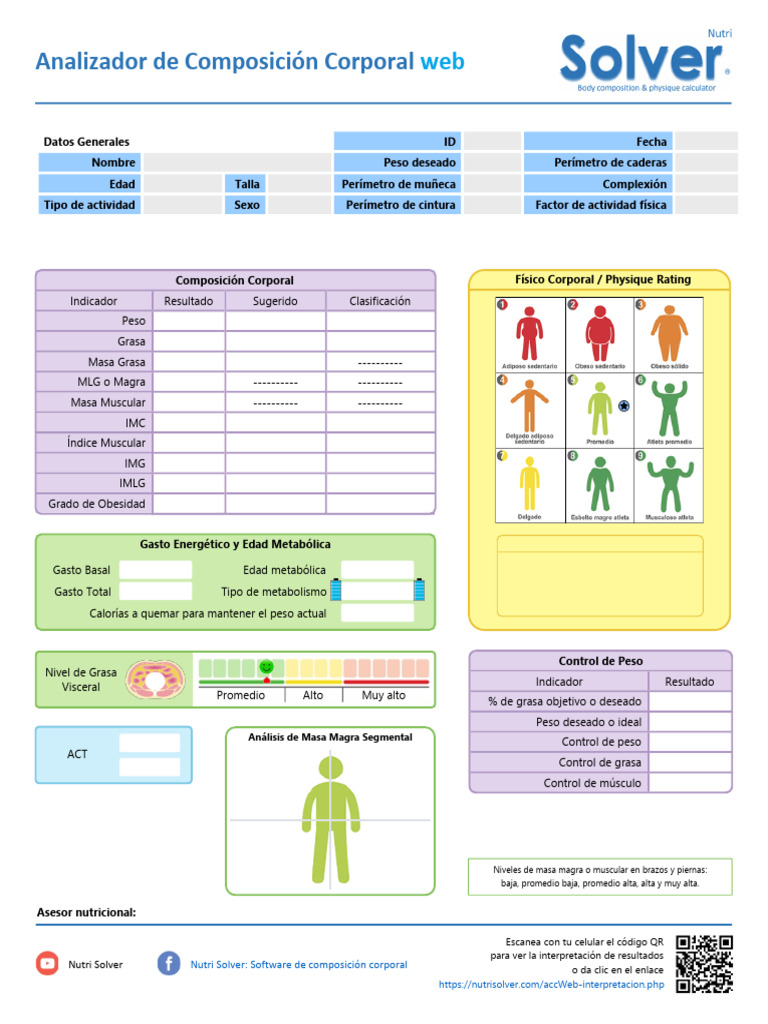 Nutri Solver: Software de Composición Corporal | PDF | Obesidad | Pérdida de peso