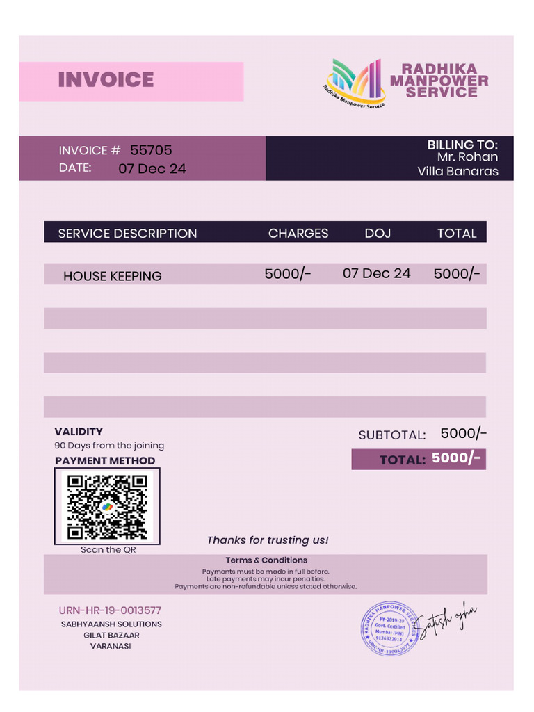 invoice sample | PDF