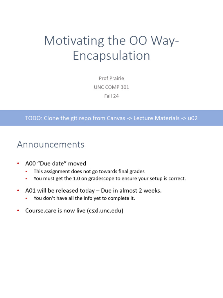 U021 Encapsulation Pdf Method Computer Programming Programming 3583