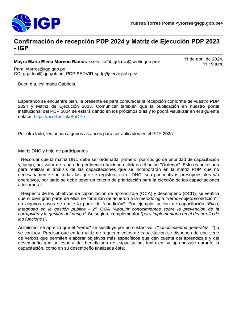Recomendaciones PDP 2025 | PDF | Aprendizaje