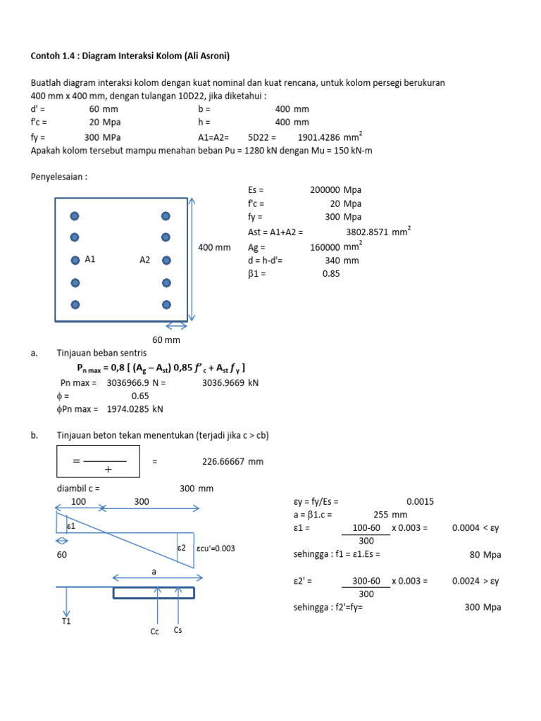 contoh soal kolom_menggambar diagram interaksi | PDF